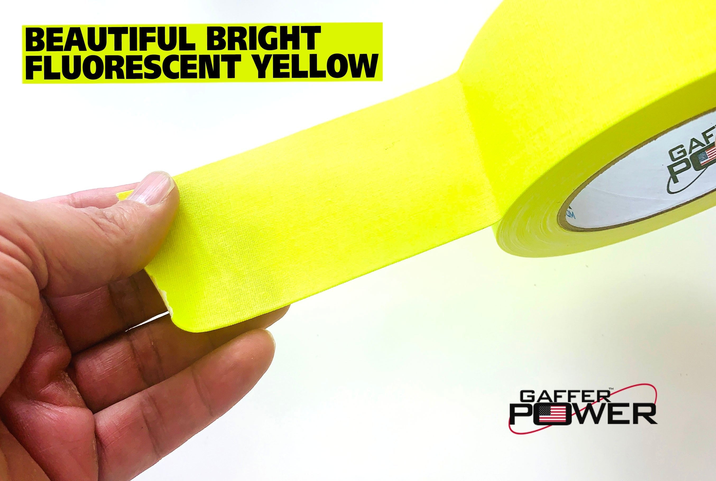 Fluorescent Yellow Gaffer Tape - 2" x 30 Yds | Gaffer Power